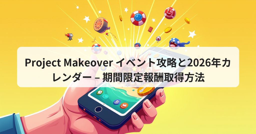 Project Makeover イベント攻略と2026年カレンダー – 期間限定報酬取得方法 - アプリの達人