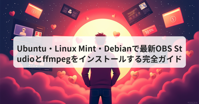 Ubuntu・Linux Mint・Debianで最新OBS Studioとffmpegをインストールする完全ガイド - アプリの達人