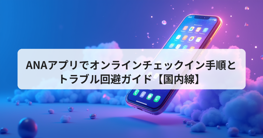 ANAアプリでオンラインチェックイン手順とトラブル回避ガイド【国内線】 - アプリの達人
