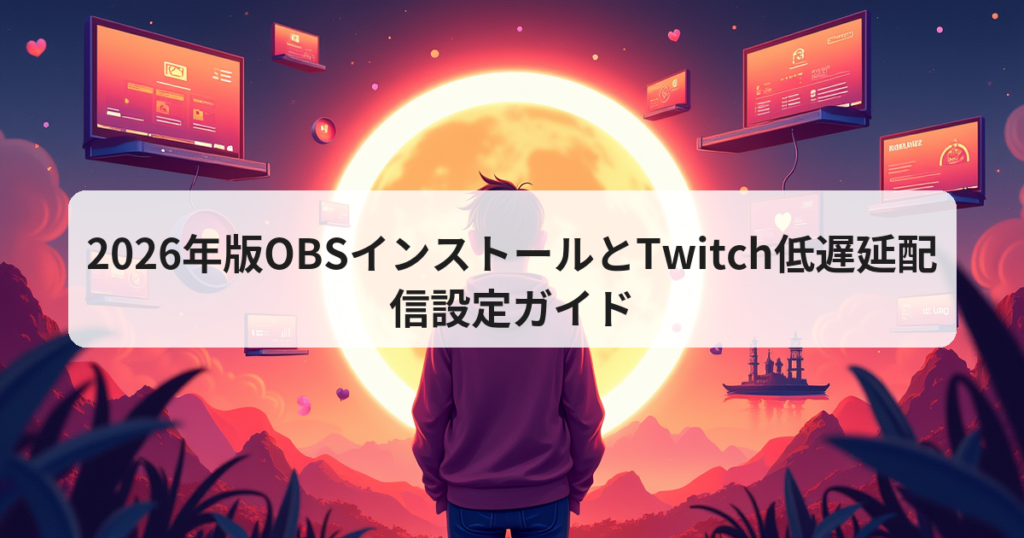 2026年版OBSインストールとTwitch低遅延配信設定ガイド - アプリの達人