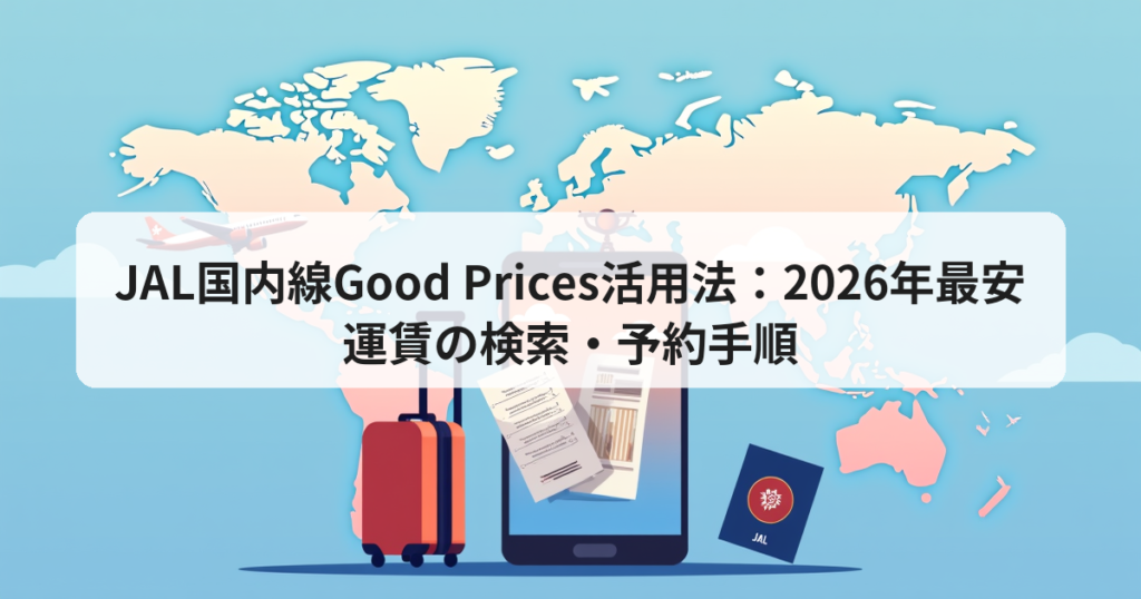 JAL国内線Good Prices活用法：2026年最安運賃の検索・予約手順 - アプリの達人