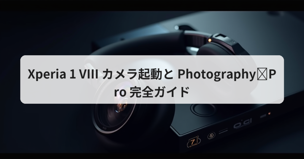 Xperia 1 VIII カメラ起動と Photography Pro 完全ガイド - アプリの達人
