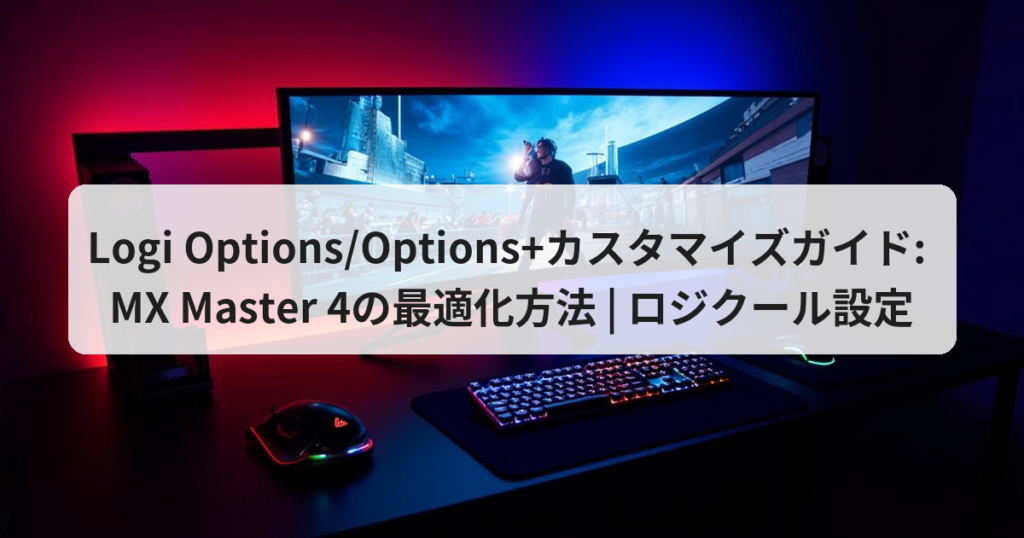Logi Options/Options+カスタマイズガイド: MX Master 4の最適化方法 | ロジクール設定 - アプリの達人
