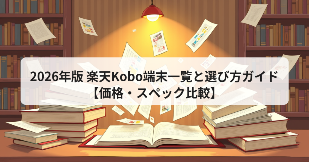 2026年版 楽天Kobo端末一覧と選び方ガイド【価格・スペック比較】 - アプリの達人