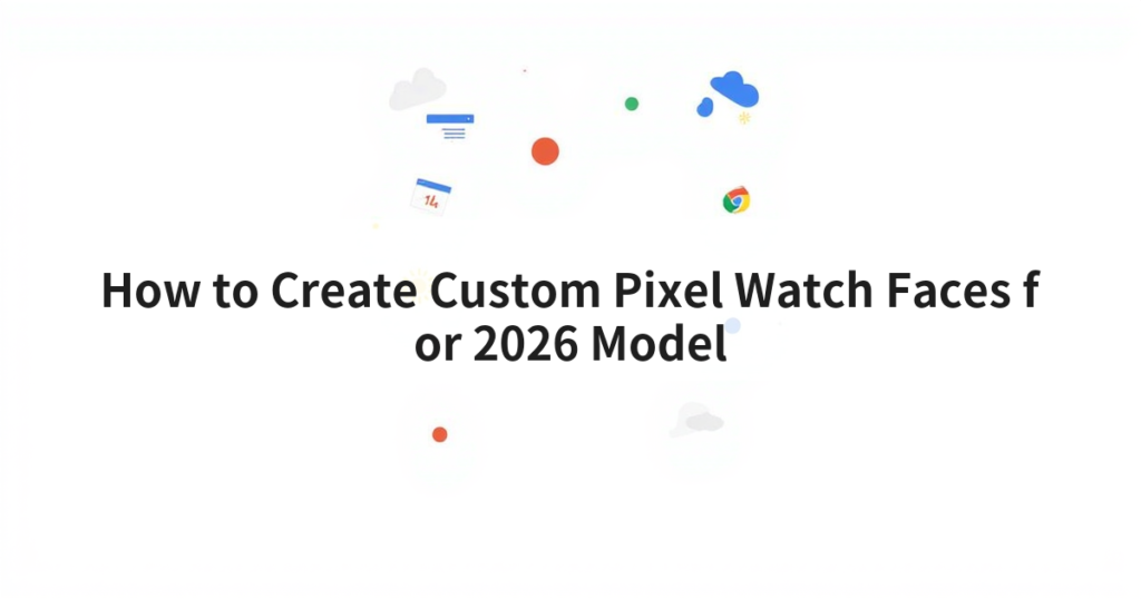 How to Create Custom Pixel Watch Faces for 2026 Model - アプリの達人