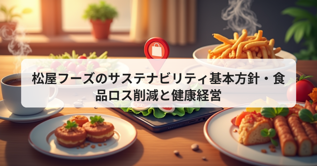 松屋フーズのサステナビリティ基本方針・食品ロス削減と健康経営 - アプリの達人