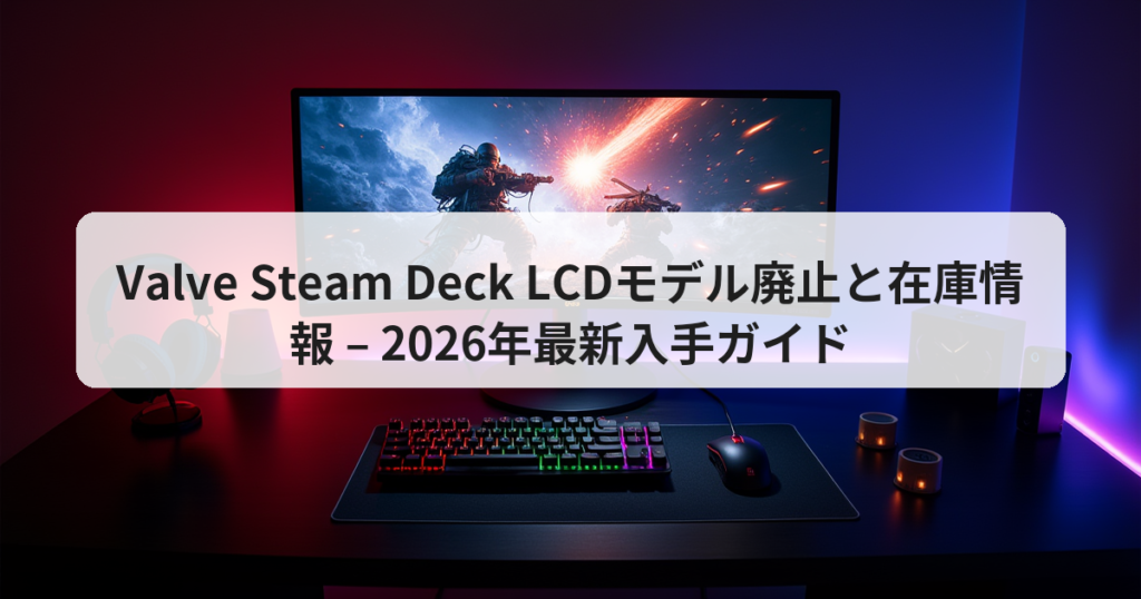 Valve Steam Deck LCDモデル廃止と在庫情報 – 2026年最新入手ガイド - アプリの達人