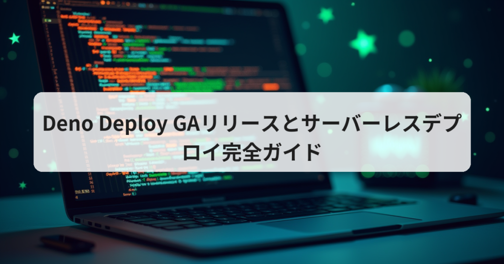 Deno Deploy GAリリースとサーバーレスデプロイ完全ガイド - アプリの達人