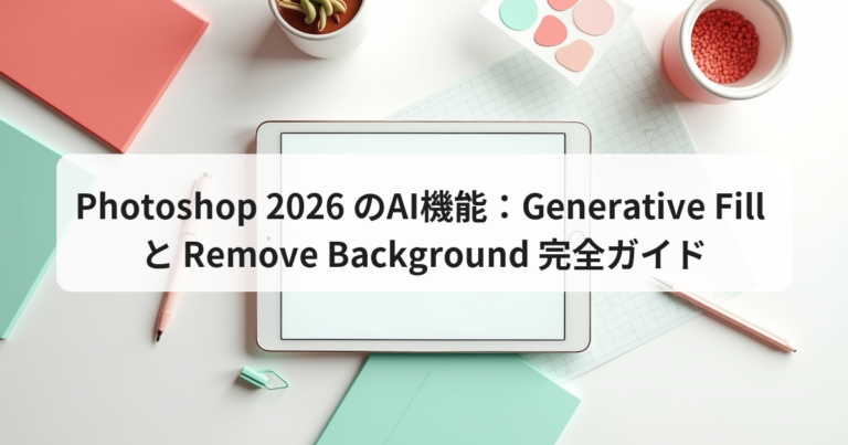 Photoshop 2026 のAI機能：Generative Fill と Remove Background 完全ガイド - アプリの達人