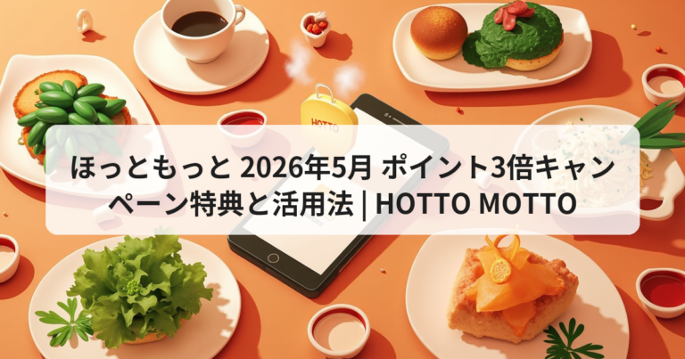ほっともっと 2026年5月 ポイント3倍キャンペーン特典と活用法 | HOTTO MOTTO - アプリの達人