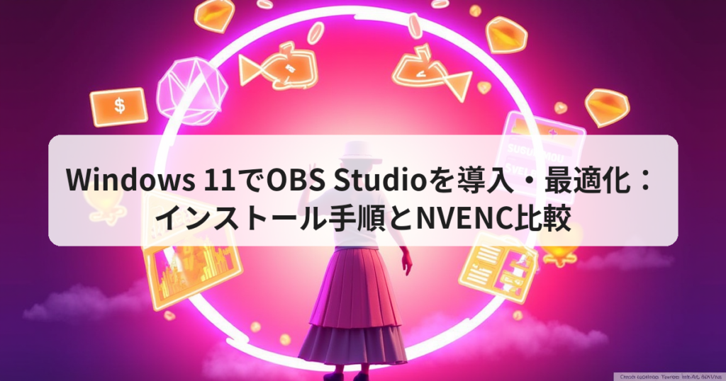 Windows 11でOBS Studioを導入・最適化：インストール手順とNVENC比較 - アプリの達人