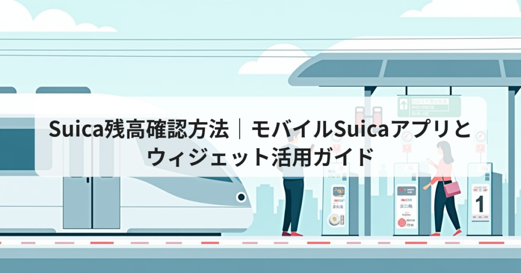 Suica残高確認方法｜モバイルSuicaアプリとウィジェット活用ガイド - アプリの達人