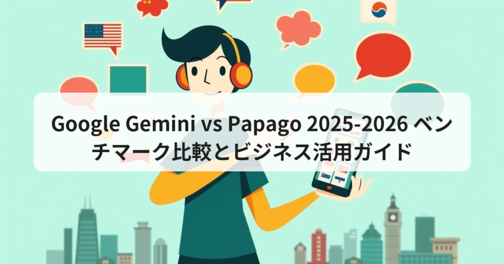 Google Gemini vs Papago 2025‑2026 ベンチマーク比較とビジネス活用ガイド - アプリの達人