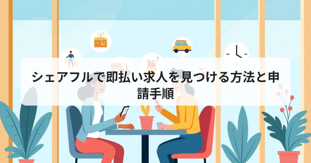 シェアフルで即払い求人を見つける方法と申請手順 - アプリの達人